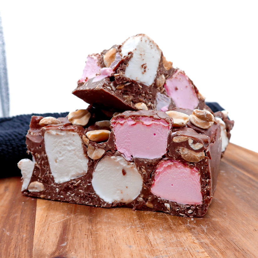 Milk Chocolate Peanut Butter Rocky Road – Chocolate on the Rocks